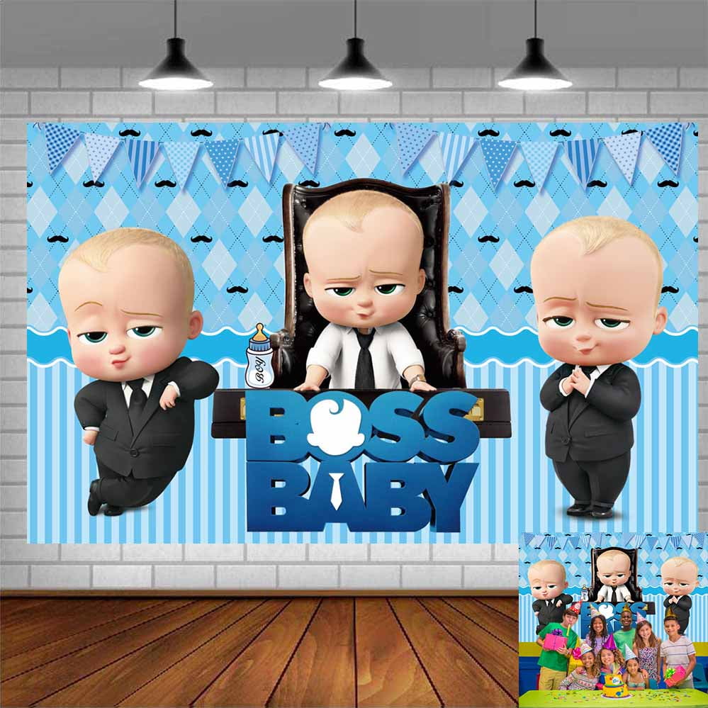 Boss Baby White Boy Backdrop Banner Party Supplies Poster Background ...