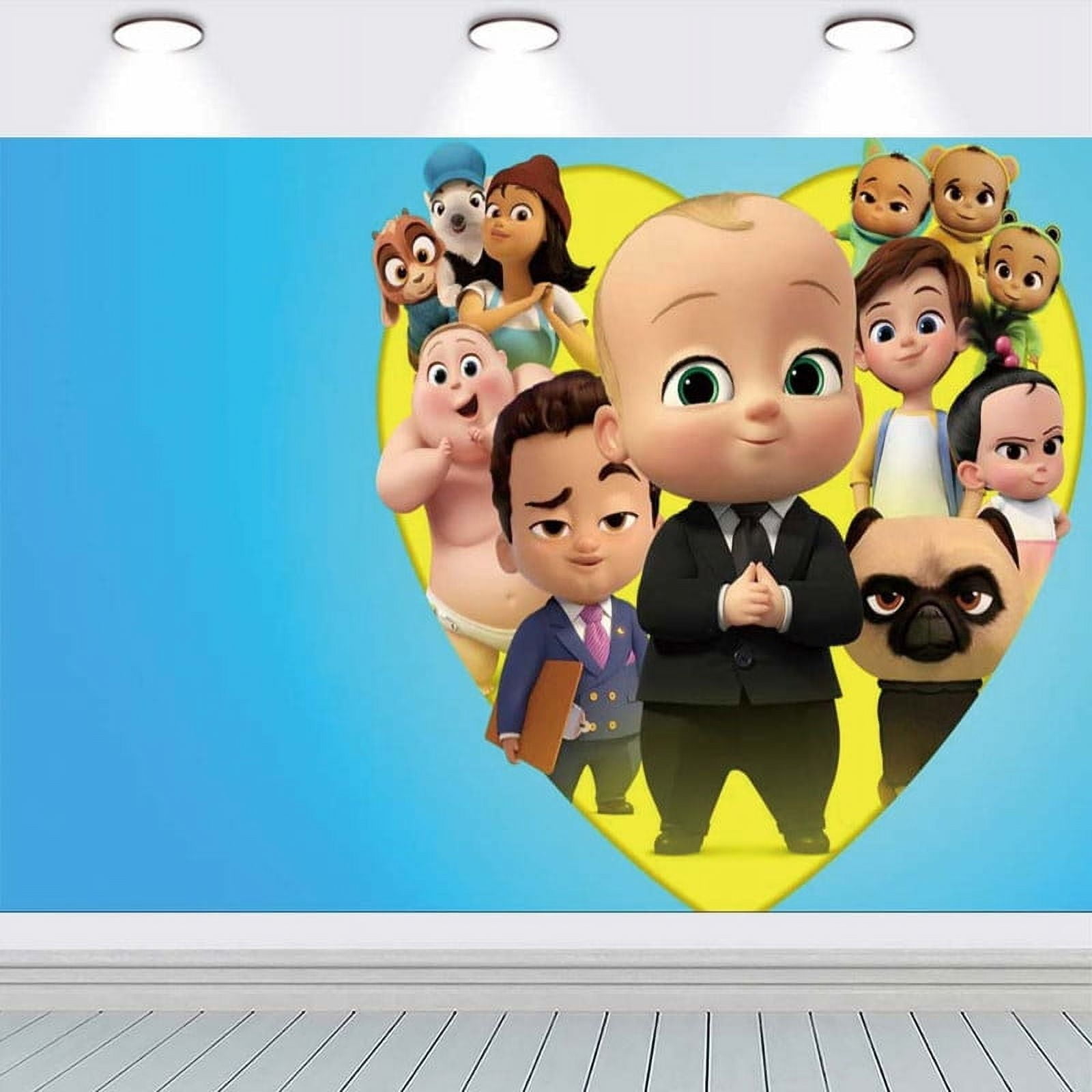 Boss Baby White Boy Birthday Party Supplies Banner Backdrop Background ...