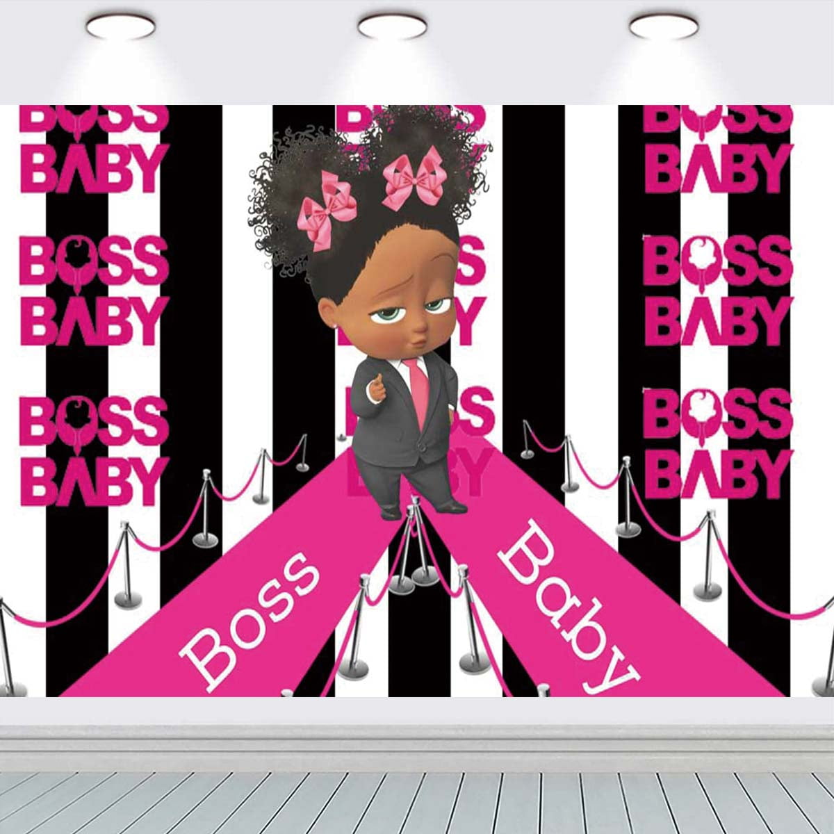 Boss Baby White Girl school Taspestry Wall Decor Birthday Banner ...