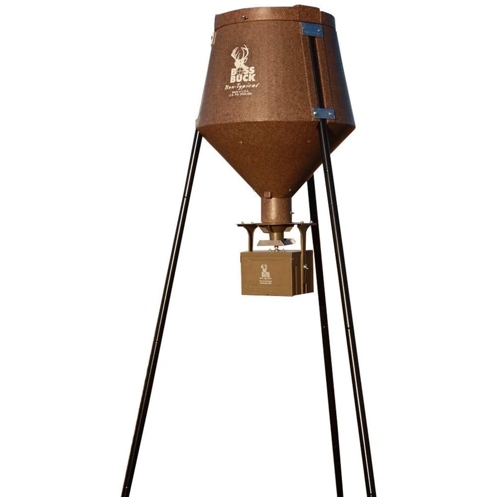 Boss Buck Hunting 200 Series Automatic Wildlife Deer Feeder, 200lb ...