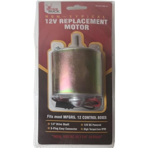 Boss Buck Large Heavy-Duty Motor 12V - Versatile Hunting Game Feeder Feed Dispension Device with ...