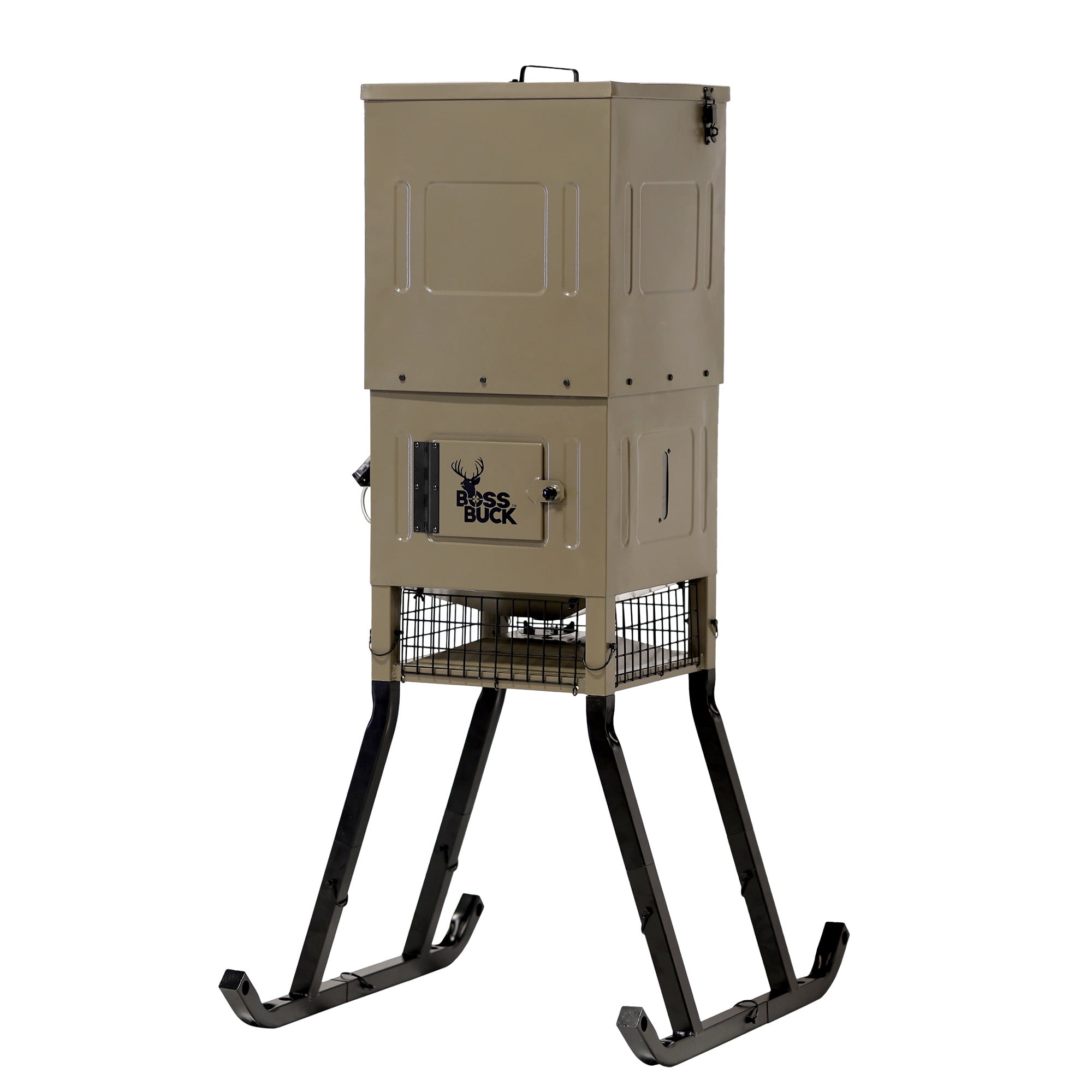 Boss Buck Stand & Fill Sled Feeder with Evolution Spin Plate, 300 Pound ...