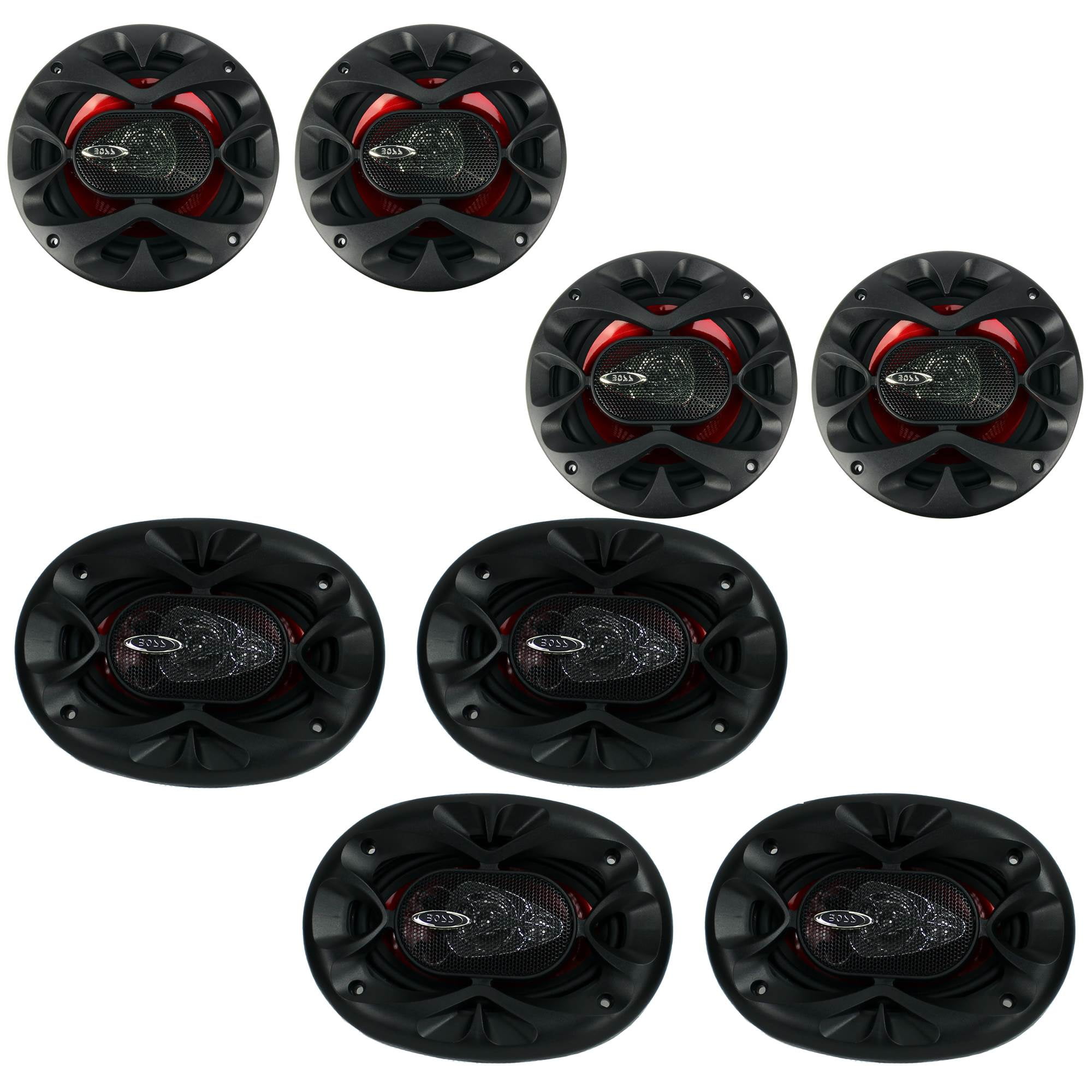 Boss CH6530 6.5" Car Speakers (4 Pack) & CH4630 4"x 6" Car Speakers (4 ...