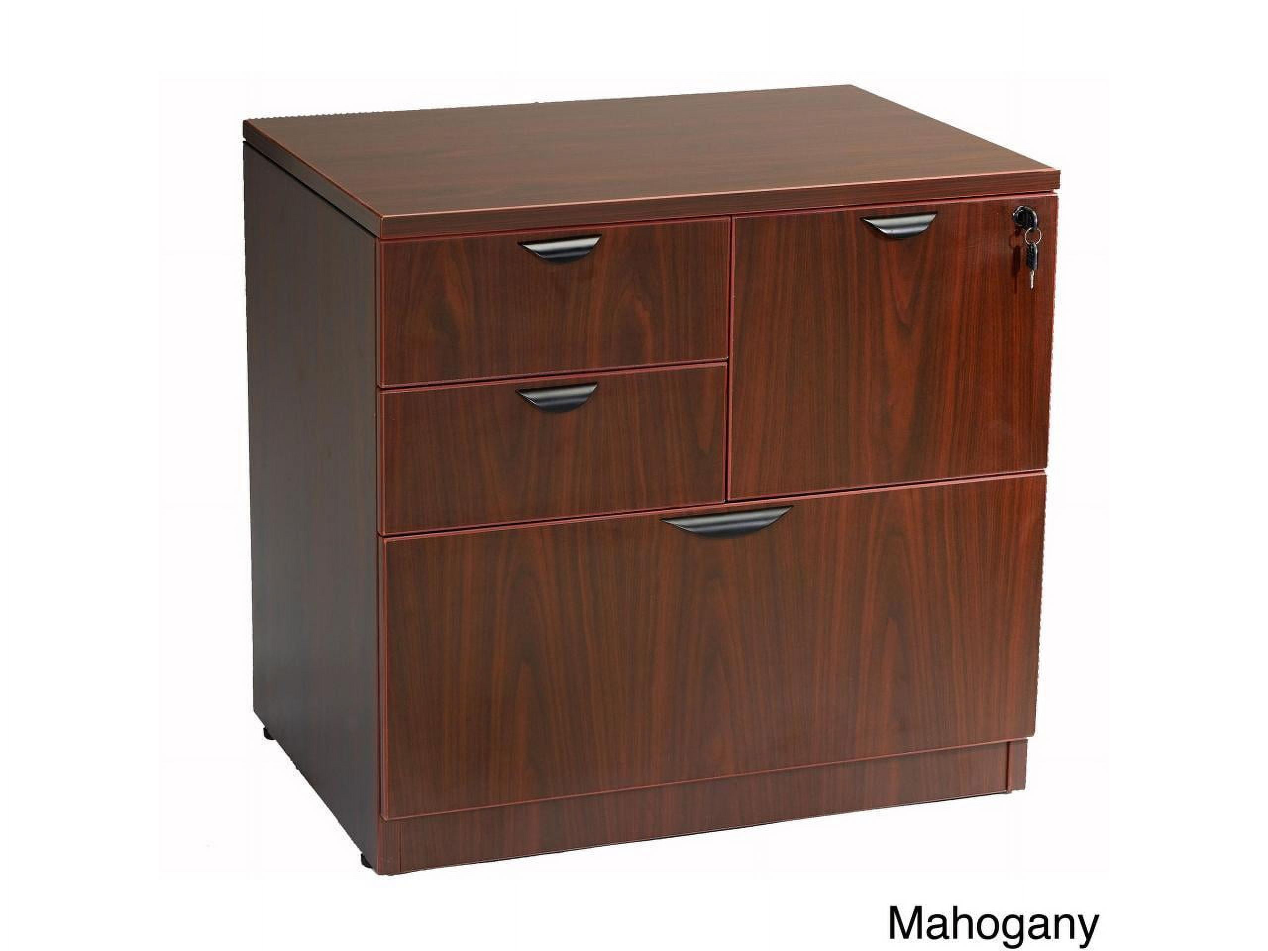 Boss Office Products Cherry or Mahogany Finished Combo Lateral File ...