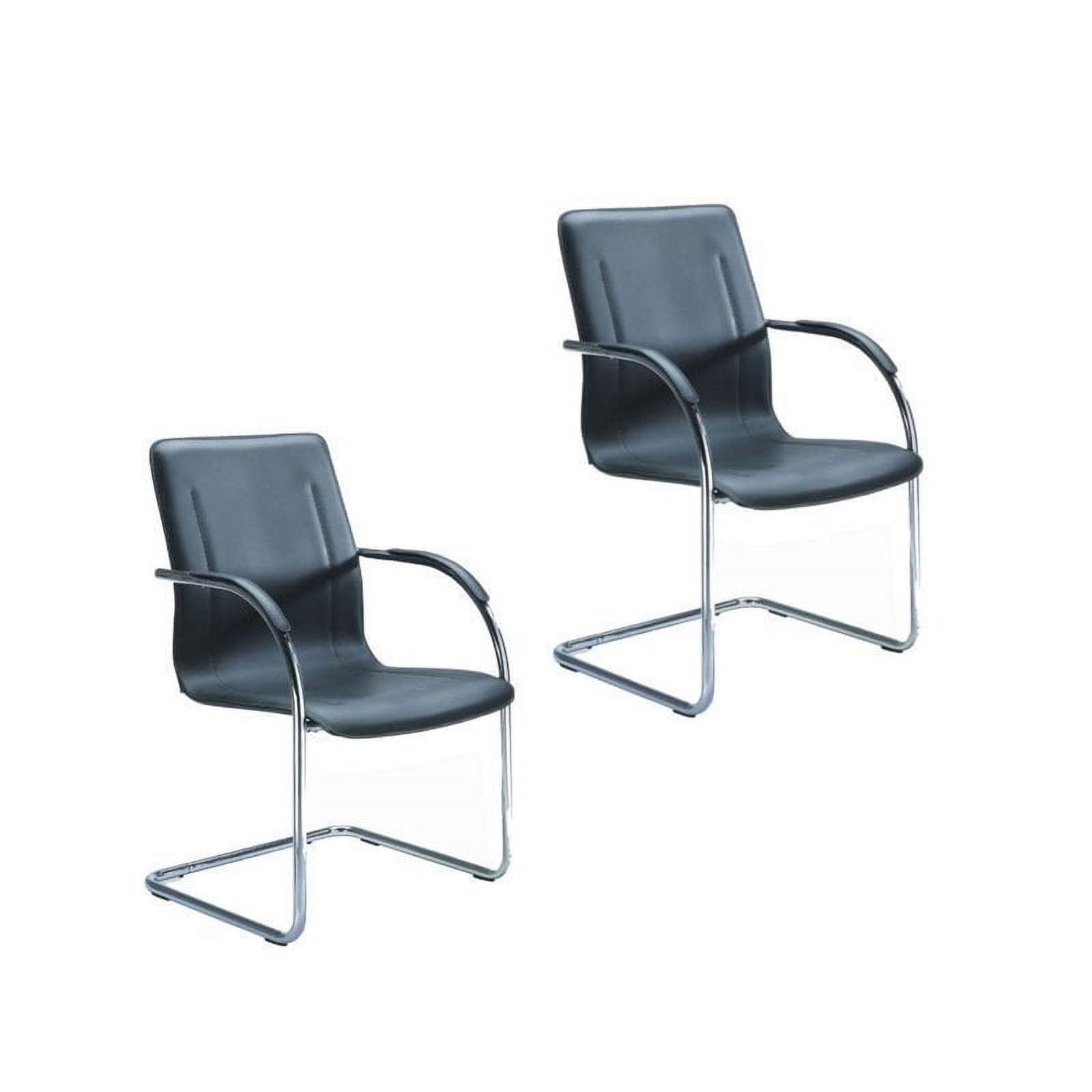 Boss Office Products Chrome Guest Chair with Chrome Frame and Black ...