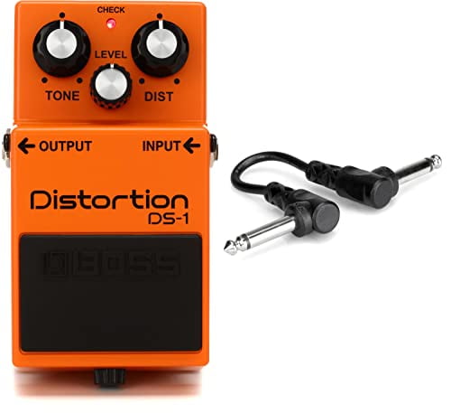 Boss DS-1 Distortion Pedal + Hosa CFS-106 Guitar Pedalboard Patch Cable ...