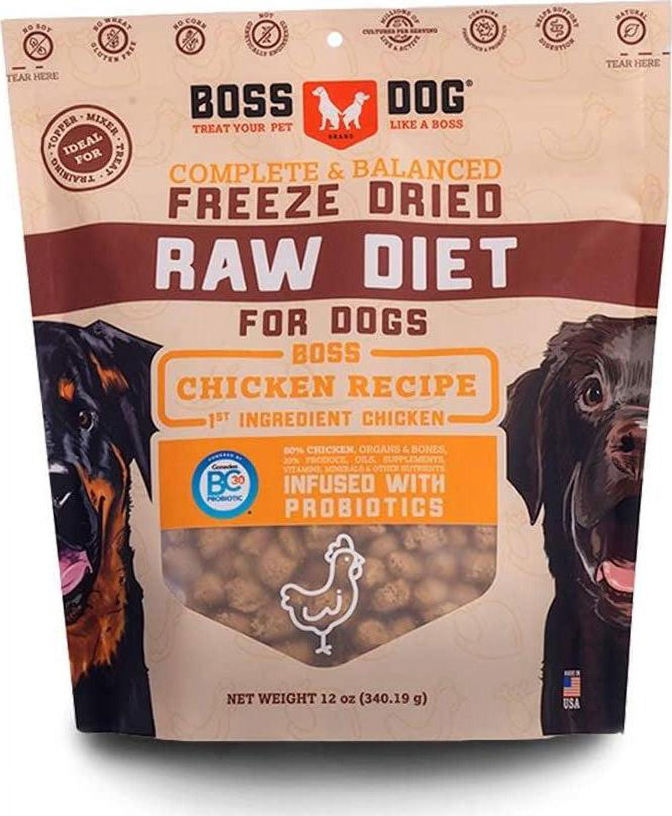 Boss Dog Complete and Balanced Chicken Recipe Freeze Dried Dog Food 12 ...