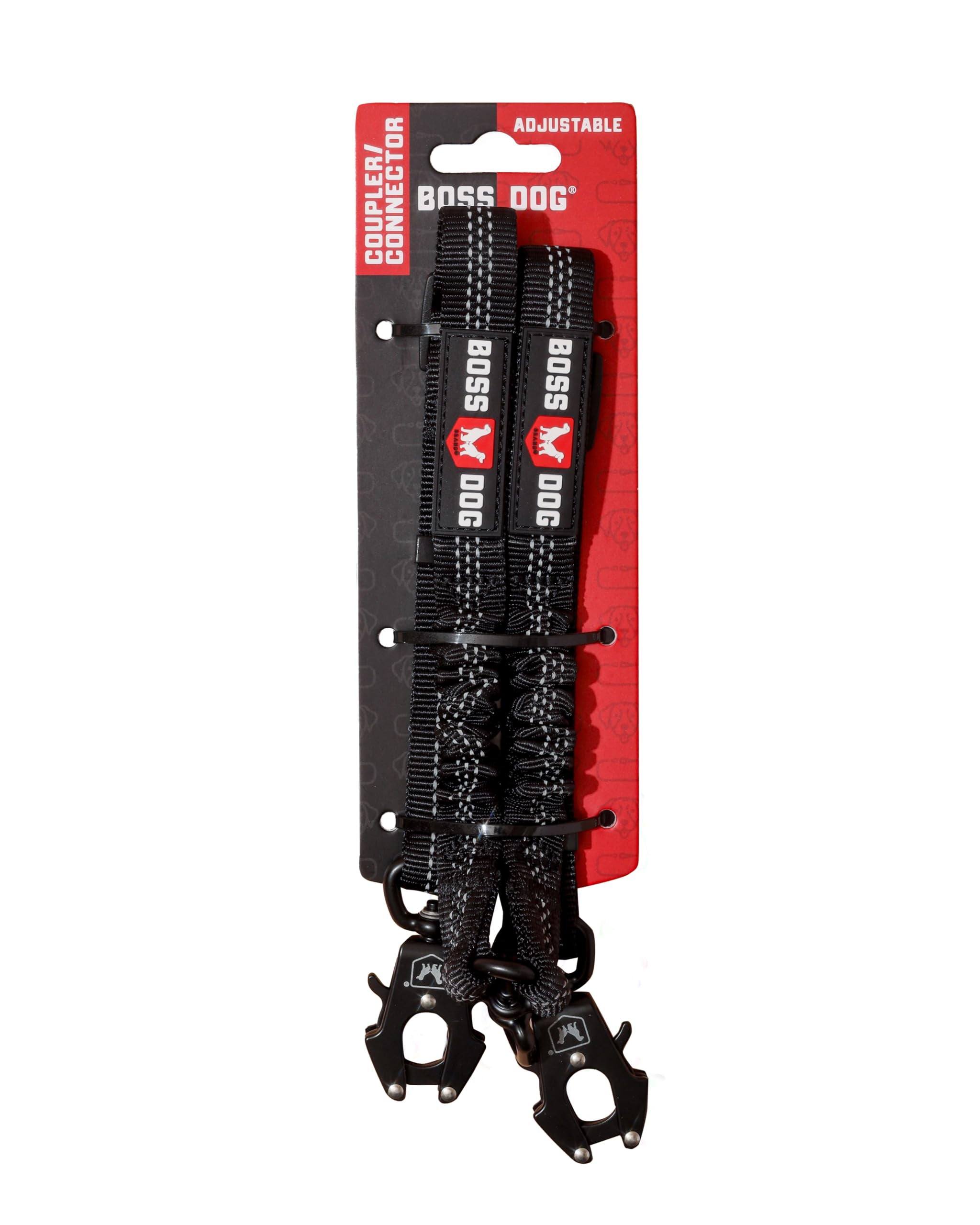 Boss Dog Tactical Dual Bungee Coupler Leash Attachment, Black ...