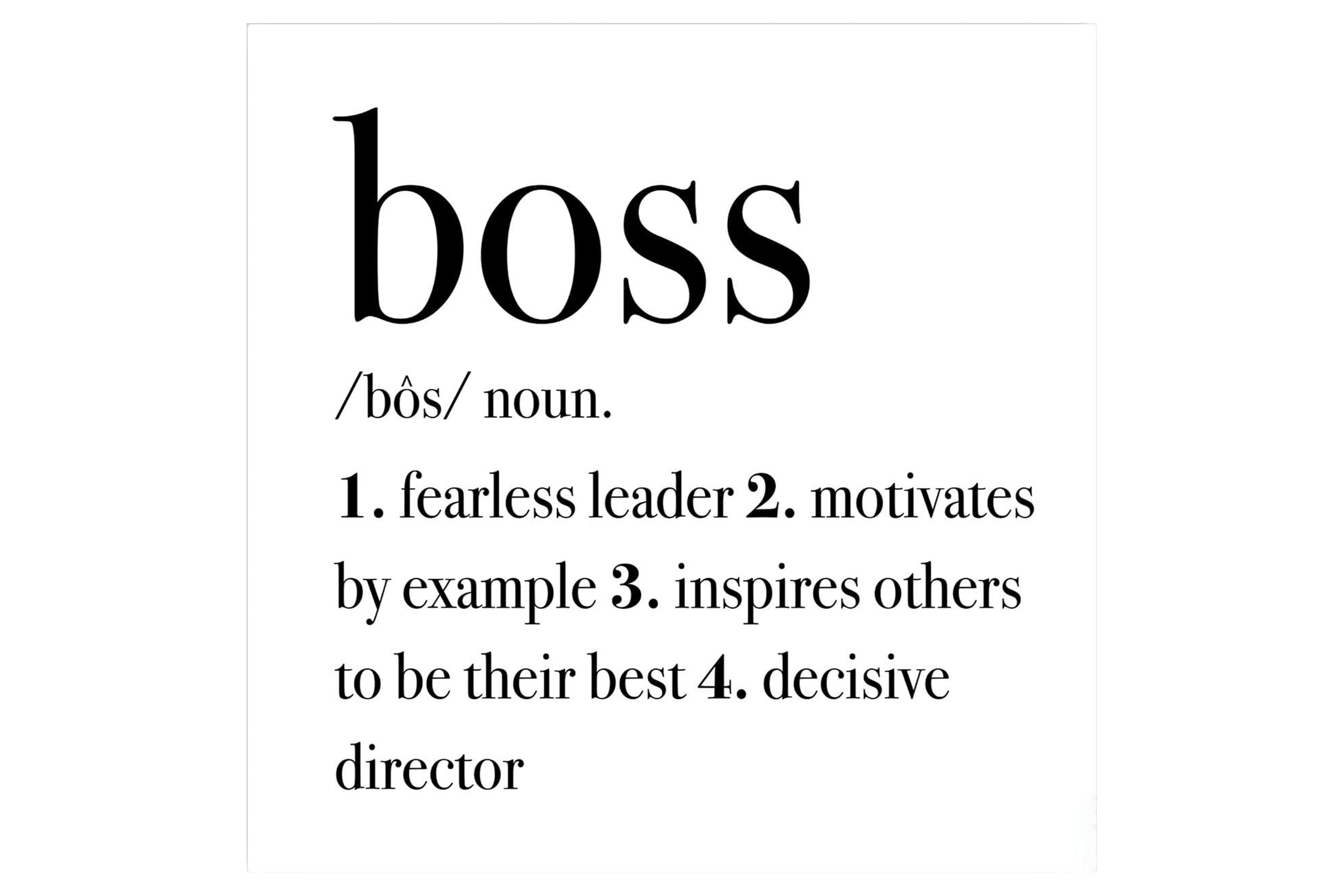 Boss Fearless Leader Black Script 12 x 12 Wood Wall Sign Plaque ...