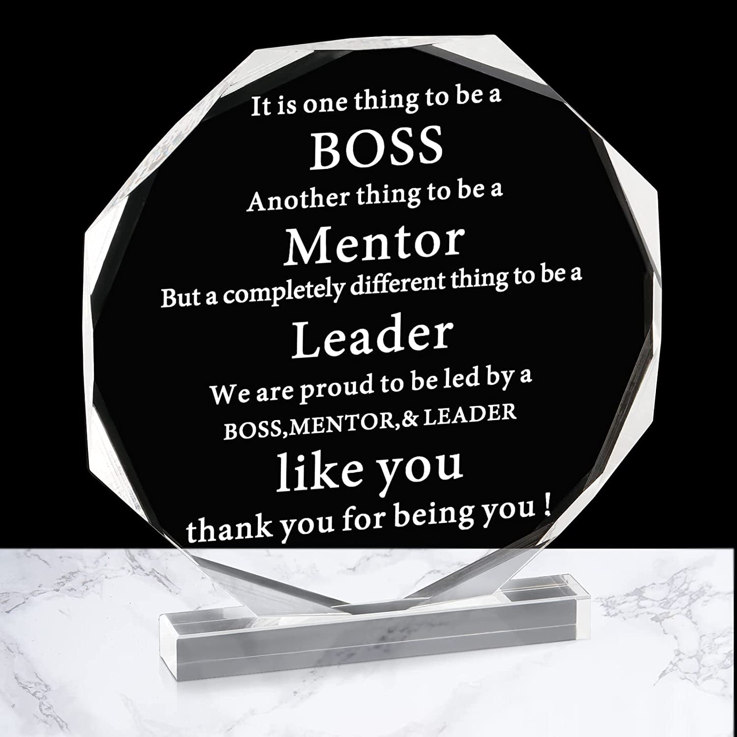 Boss Gifts Acrylic Boss Day Gifts Office Gifts for Boss Leader Going ...