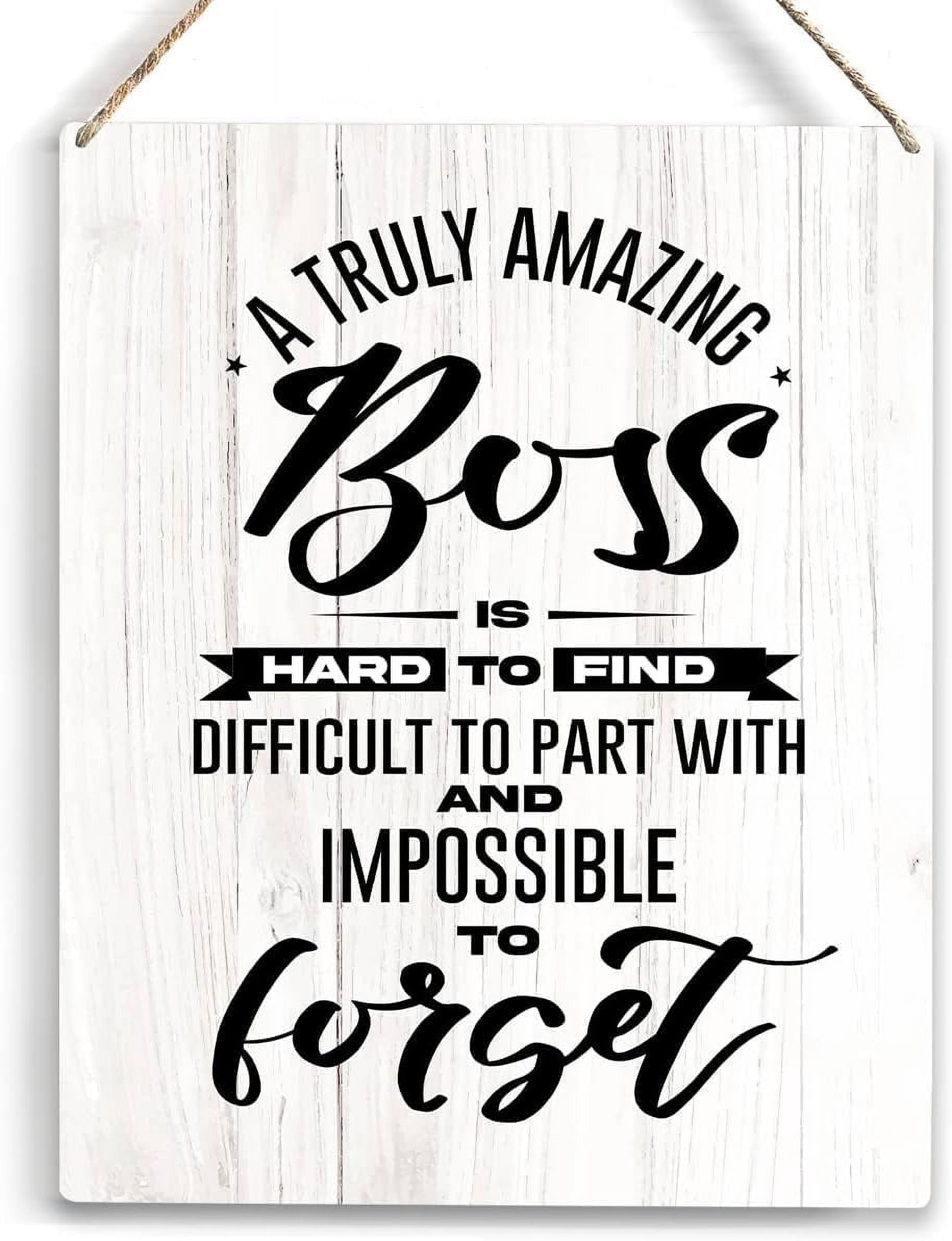 Boss Gifts For Men Women A Truly Amazing Boss Is Hard To Find Wooden ...