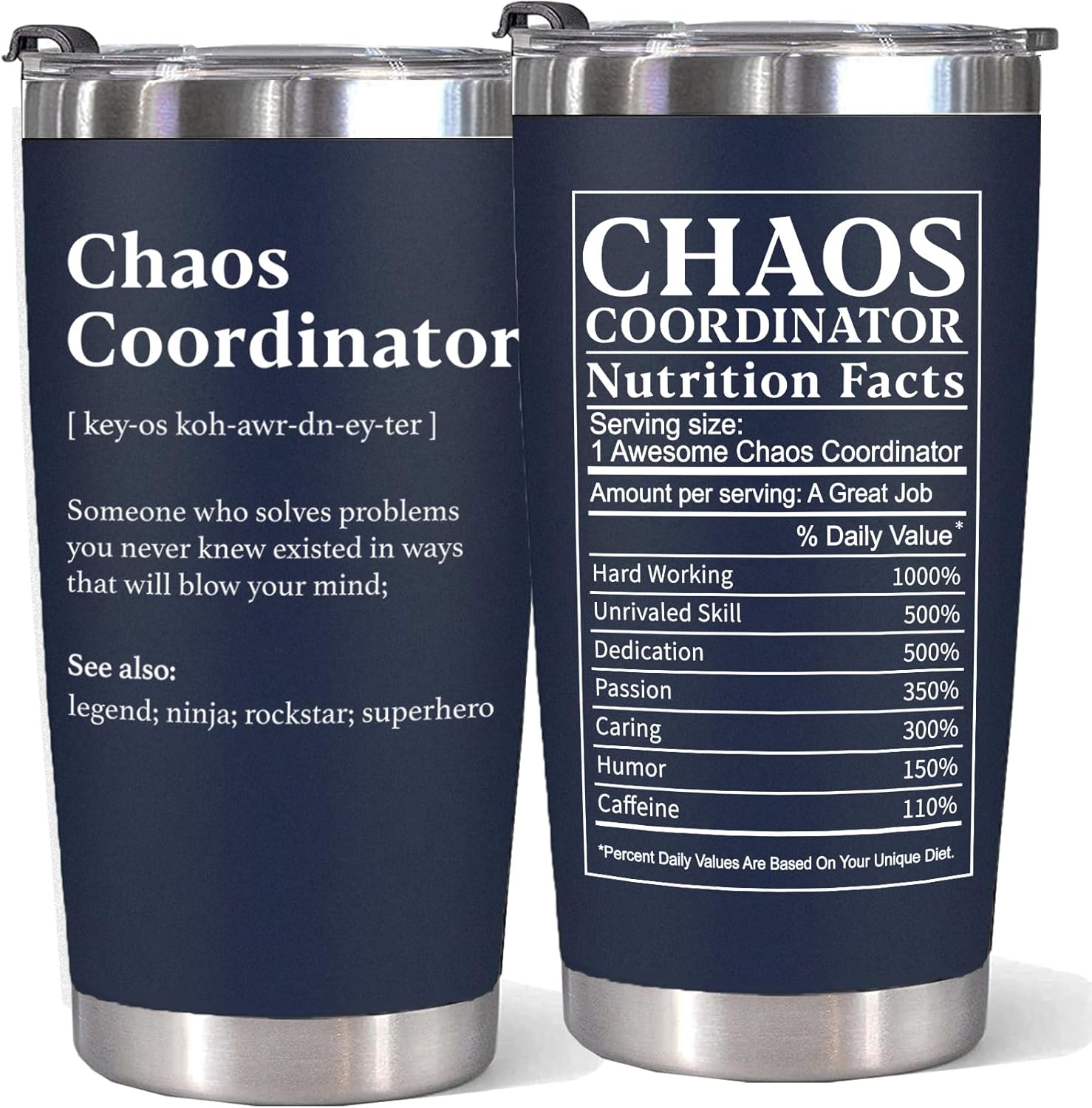 Boss Gifts for Men, Chaos Coordinator Cup Tumbler - Chaos Coordinator ...