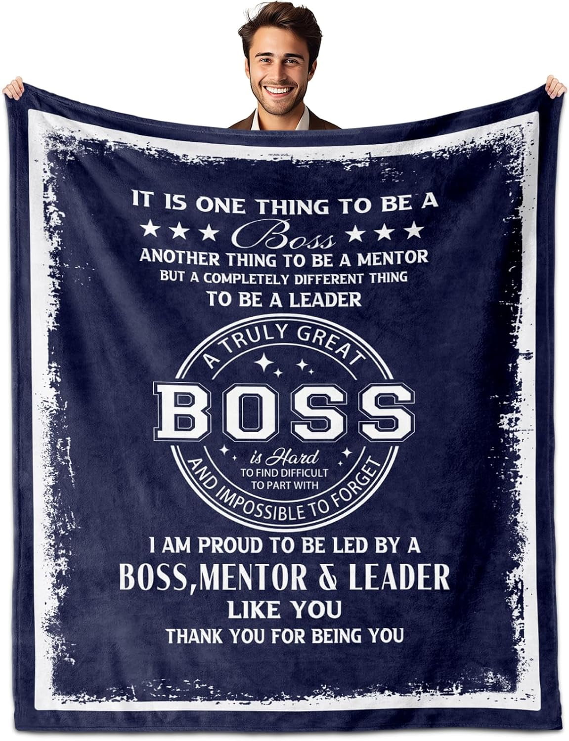 Boss Gifts for Men, Gift for Male Boss Blankets 60"x50", Boss Day Gifts ...