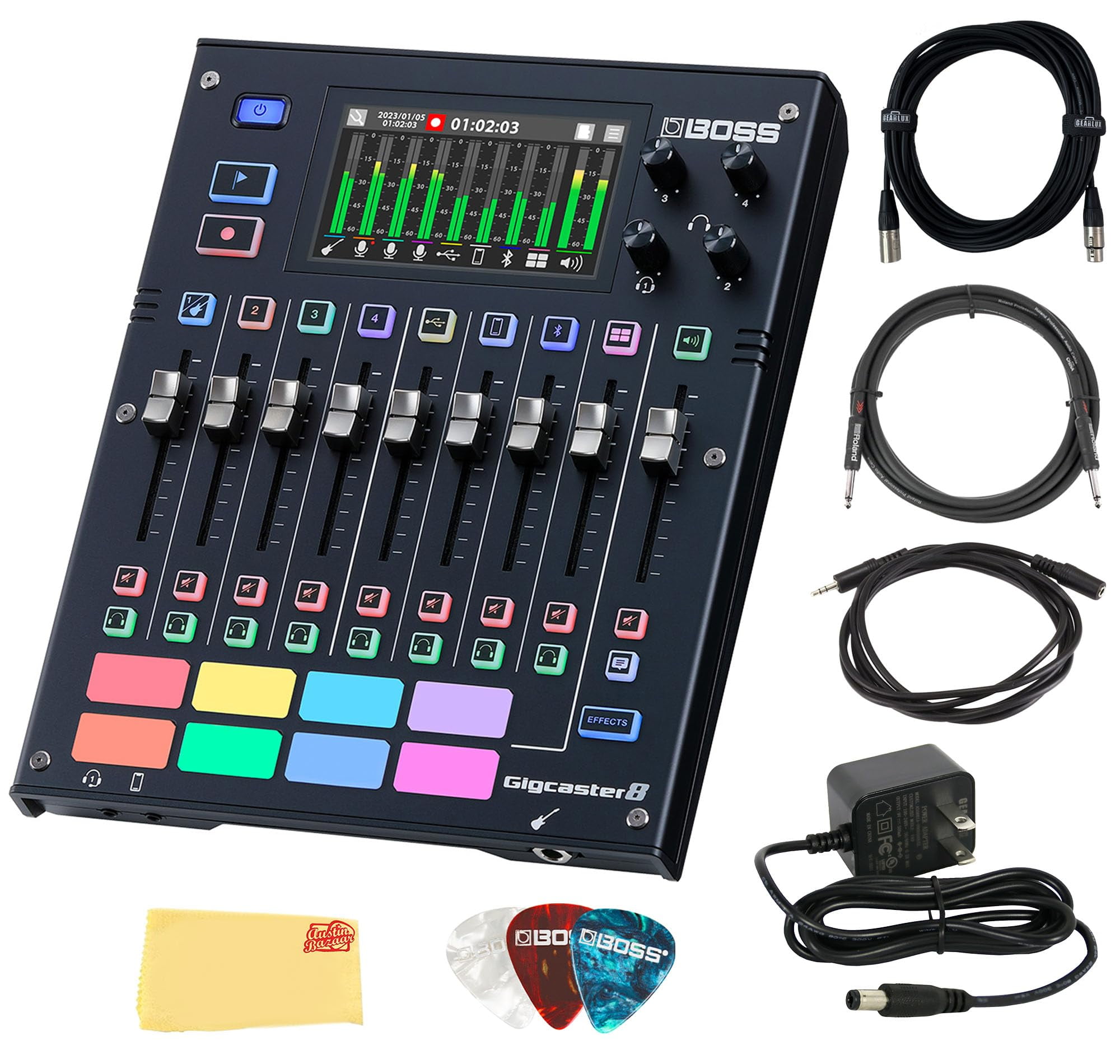 Boss - Gigcaster 8 (GCS-8) Audio Streaming Mixers Bundle with Roland ...