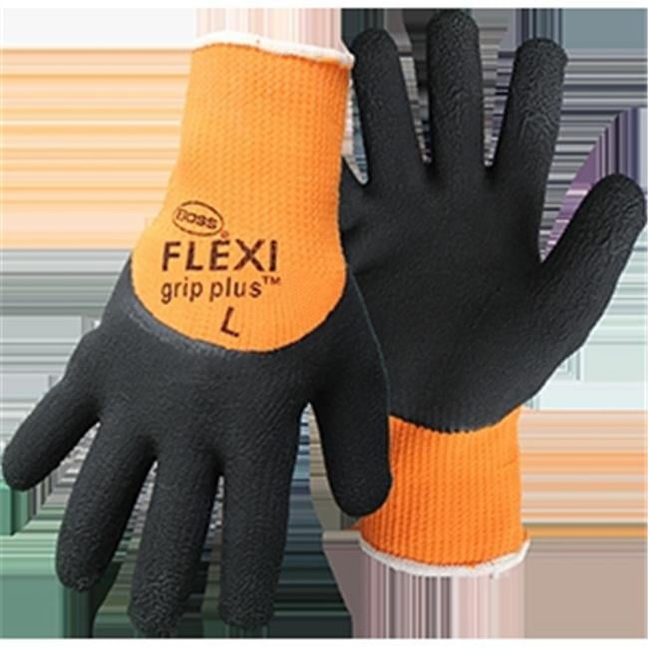 Boss Gloves 7842M Orange Medium Flexi Grip Plus High-Vis Latex ...