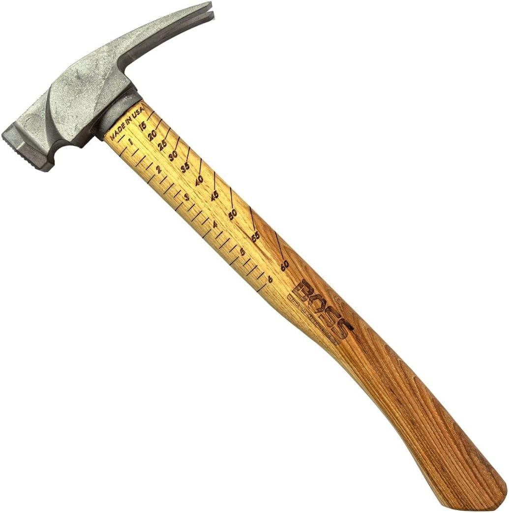 Boss Hammer 14 oz. Construction Grade Titanium Hammer with Tough ...