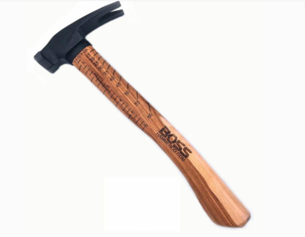 Boss Hammers 16Oz Steel Hybrid Hickory Handle Hammer Smooth Face ...