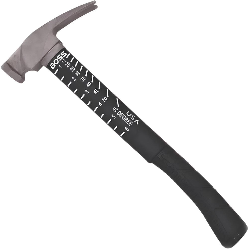 Boss Hammers Titanium Fiberglass Handle Hammer Milled Face 12Oz ...