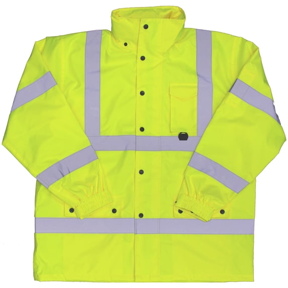 Boss Hi-Vis Yellow Polyester Rain Jacket XXL - Walmart.com