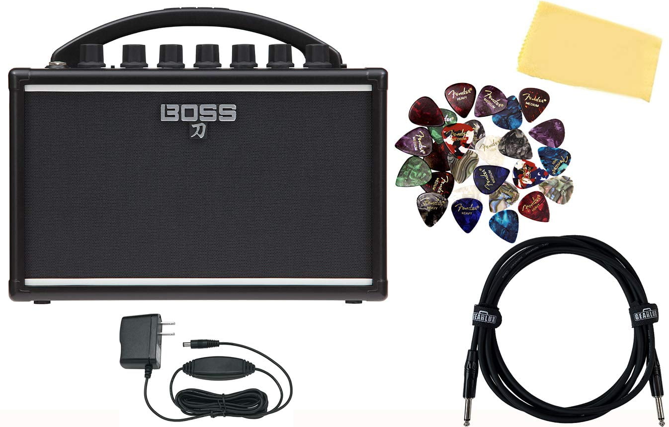 Boss Katana Mini Guitar Amplifier Bundle with Gearlux Power Supply ...