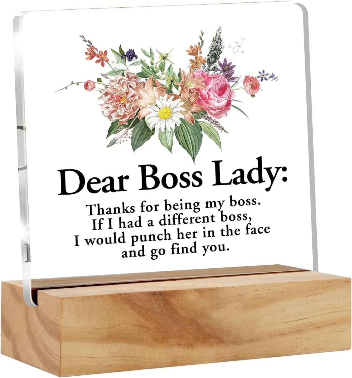 Boss Lady Appreciation Acrylic Desk Sign Decoration Plaque Thank You ...