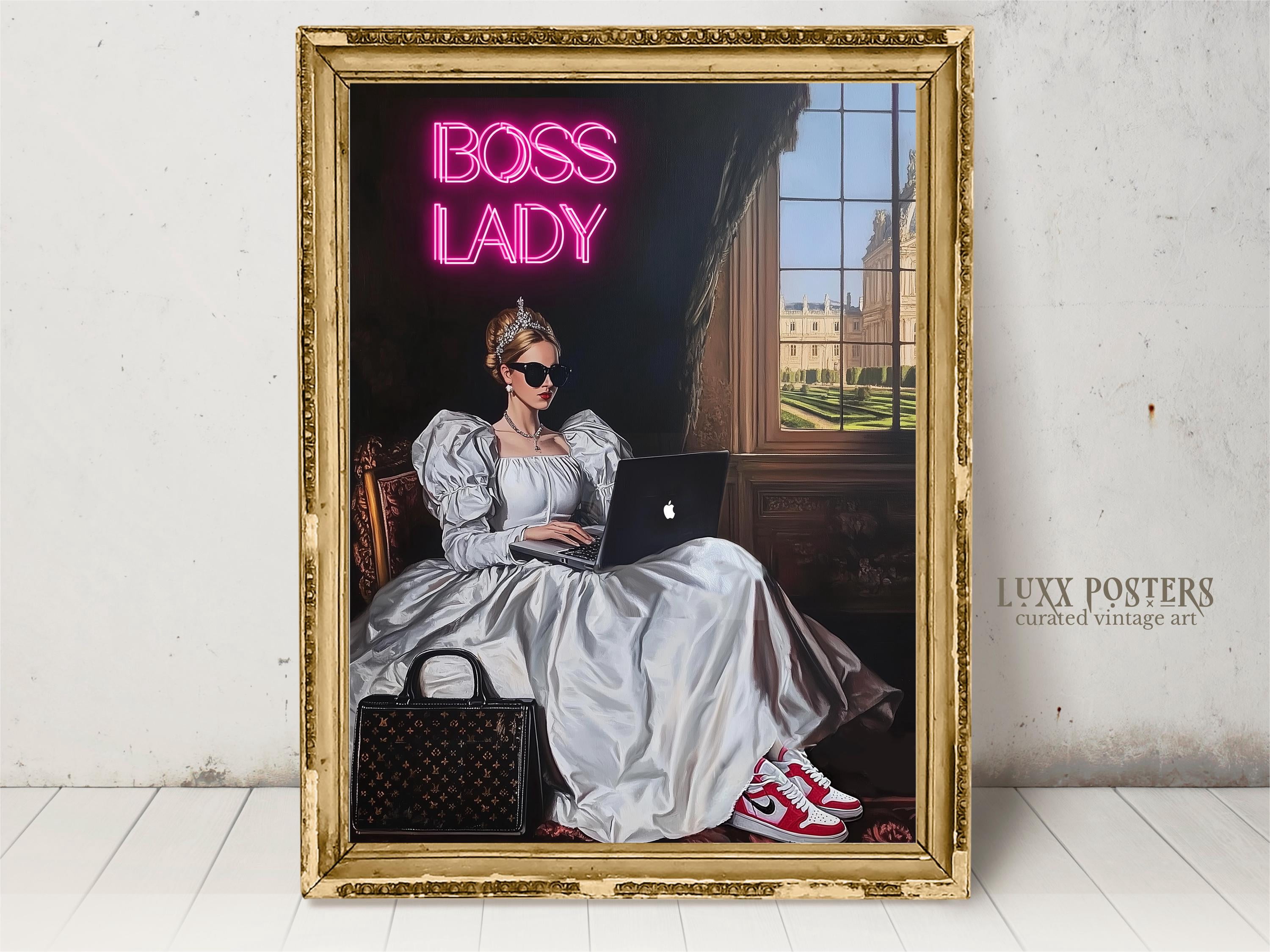 Boss Lady Art Print: Funny Altered Renaissance PortraitPoster , Poster ...