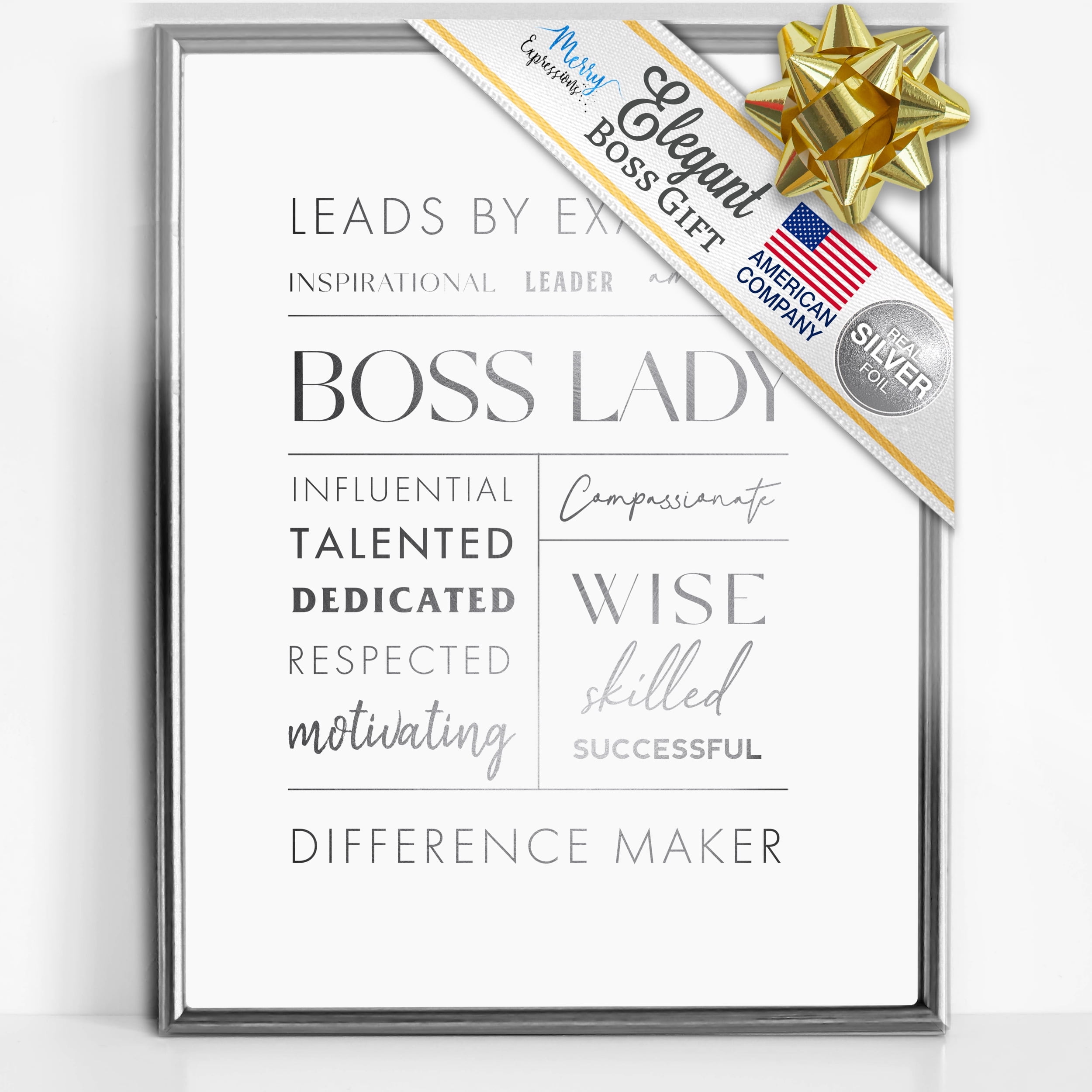 Boss Lady Desk and Wall Art Gift for Retirement, Boss Gift, Best Friend ...