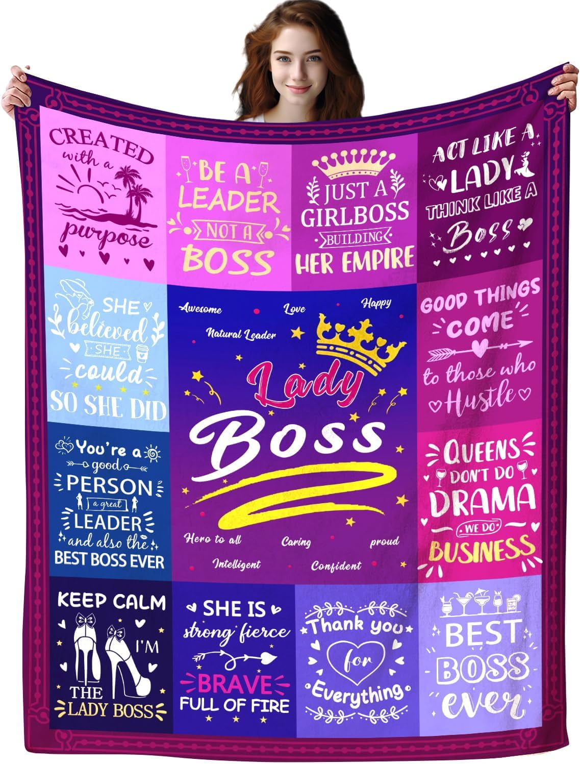 Boss Lady Gifts Blanket Boss Retirement Appreciation Gifts from ...