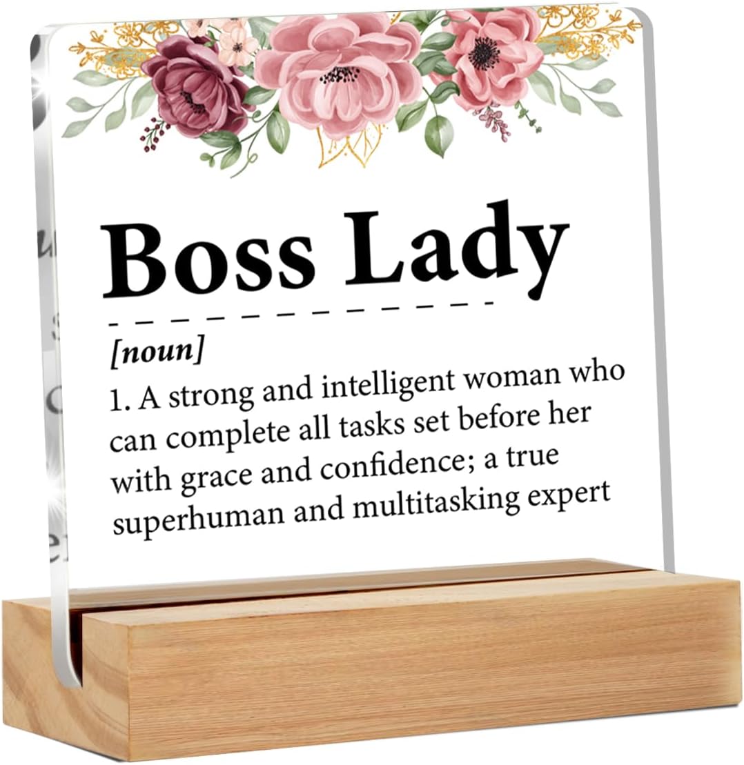 Boss Lady Gifts For Women Her, Boss Lady Definition Clear Acrylic Desk ...