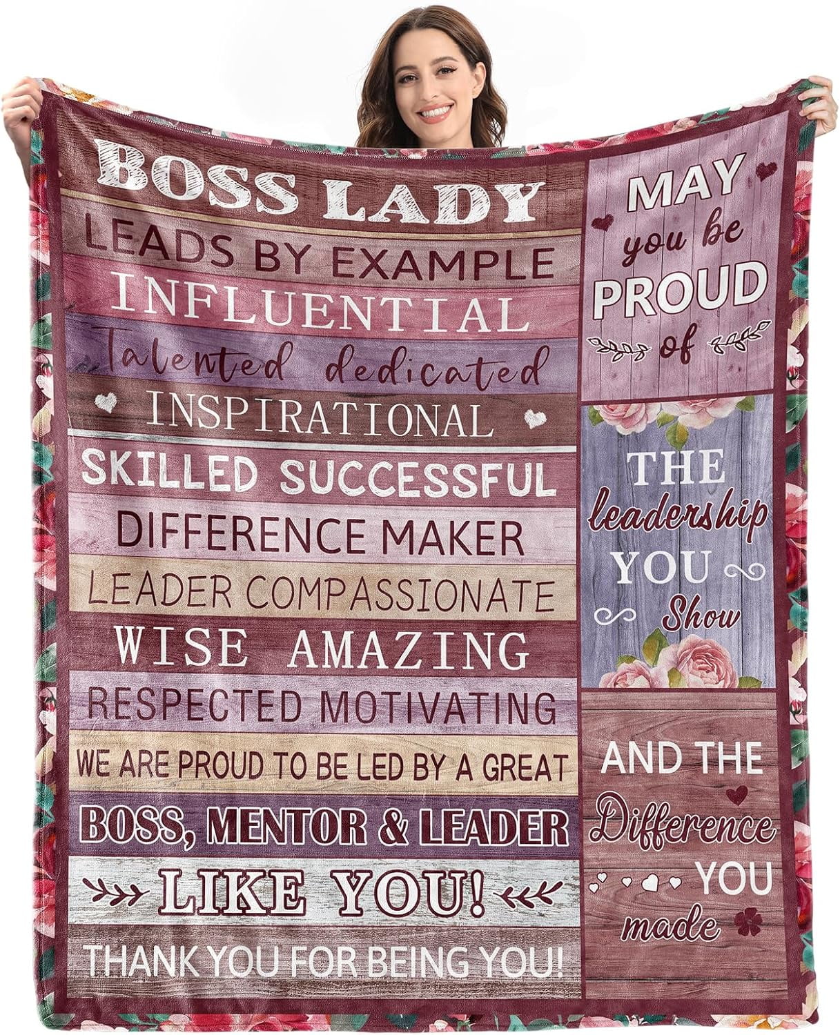 Boss Lady Gifts for Women - Boss Day Gifts for Her - Gifts for Female Boss Blanket 60"x50 ...