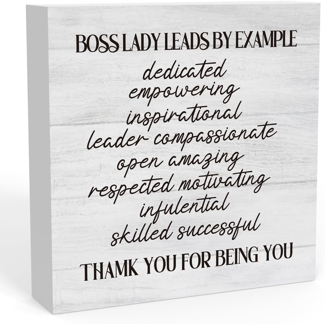 Boss Lady Gifts for Women Office Desk Decorations Wood Box Sign Decor ...