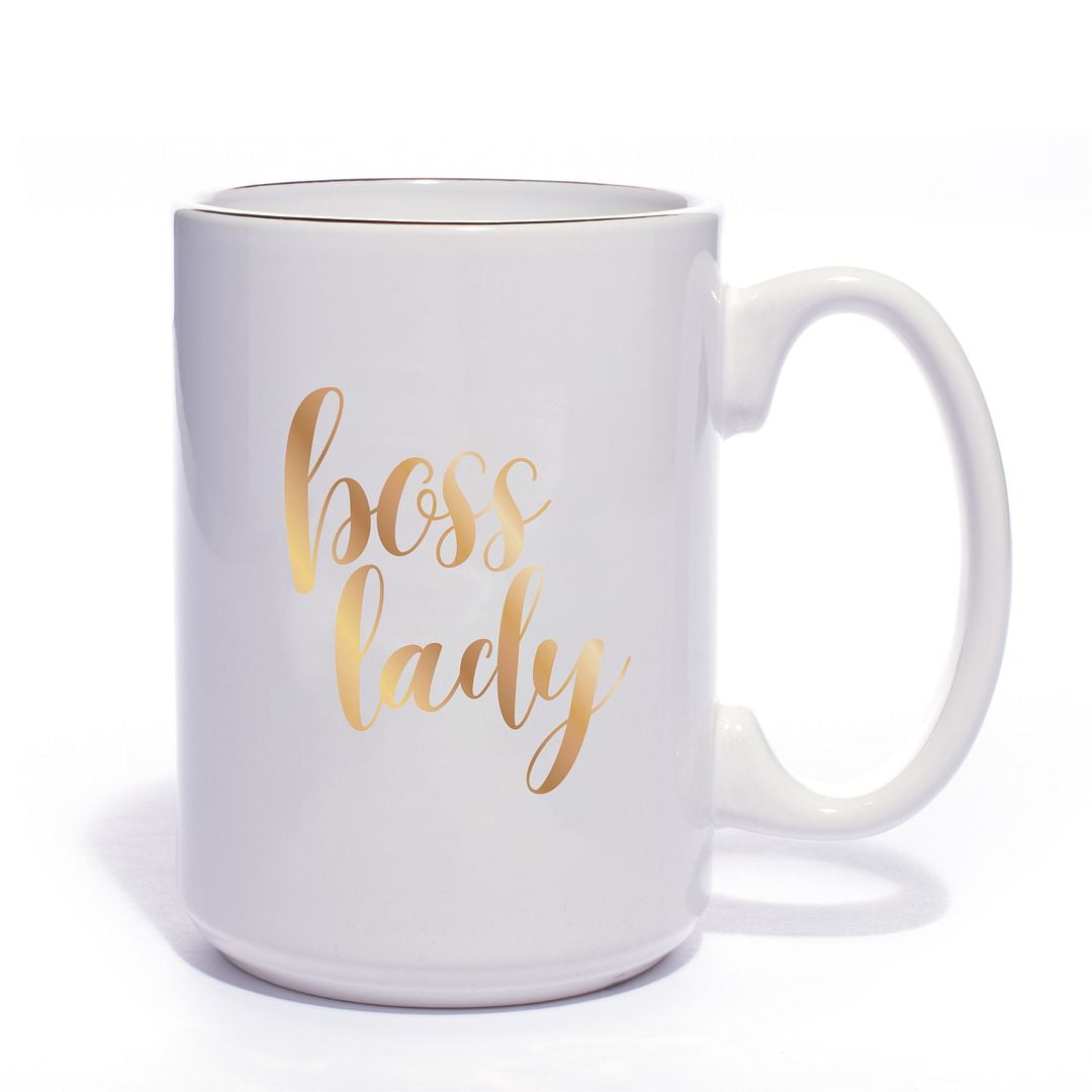Boss Lady Gold Coffee Mug / Unique Gift For Women / 15 Ounce Office ...