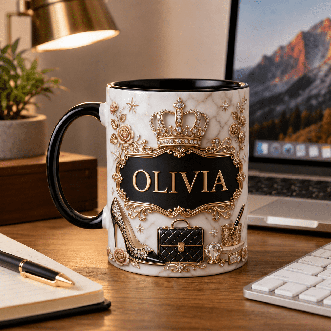 Boss Lady Mug 2D Printed 3D Effect Personalized Female Boss Gift ...