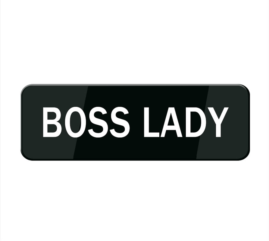 Boss Lady Sign For House (With Strong Adhesive Tape), 10" X 3" Premium ...