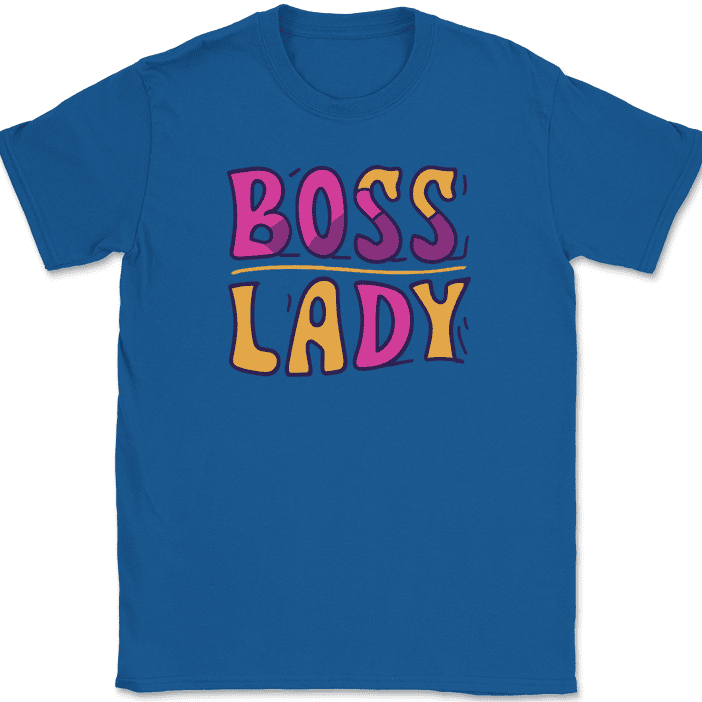 Boss Lady T-Shirt Funny The Office Humor Gift Joke Novelty Text Graphic ...