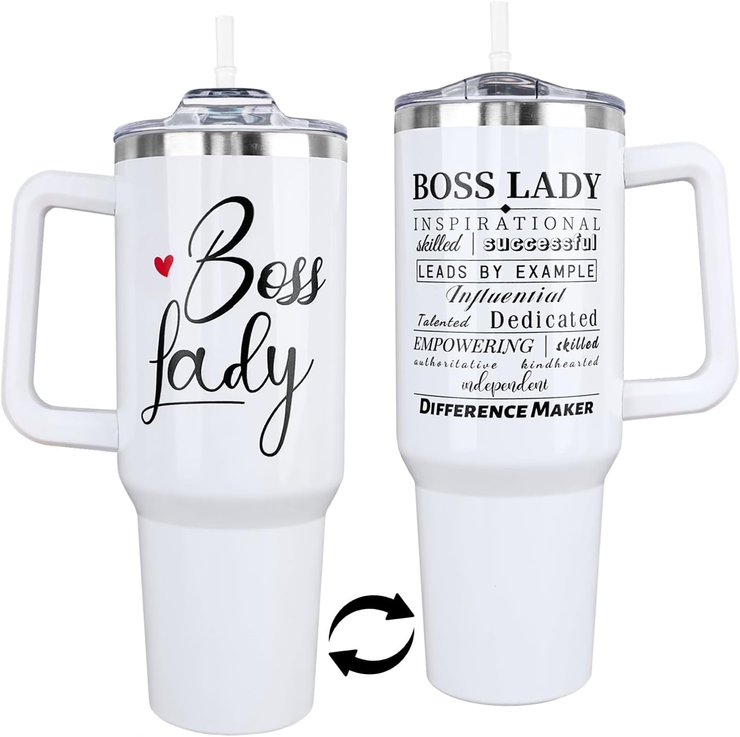 Boss Lady Tumbler 40 Oz, Funny Boss Day Gifts for Her Women, Best Boss ...