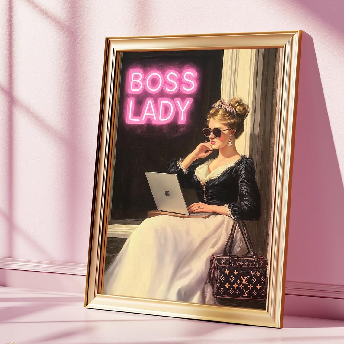 Boss Lady Vintage Digital Art Print, Elegant Ceo Woman, Feminine Power ...