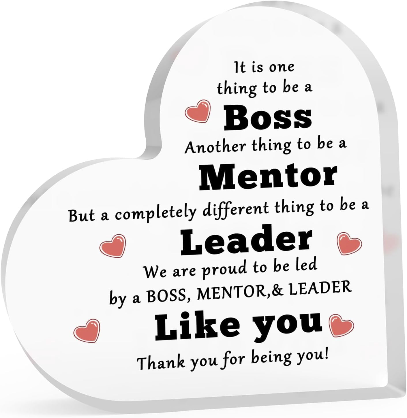 Boss Leader Appreciation Gift Office Appreciation Gift Heart Shaped ...