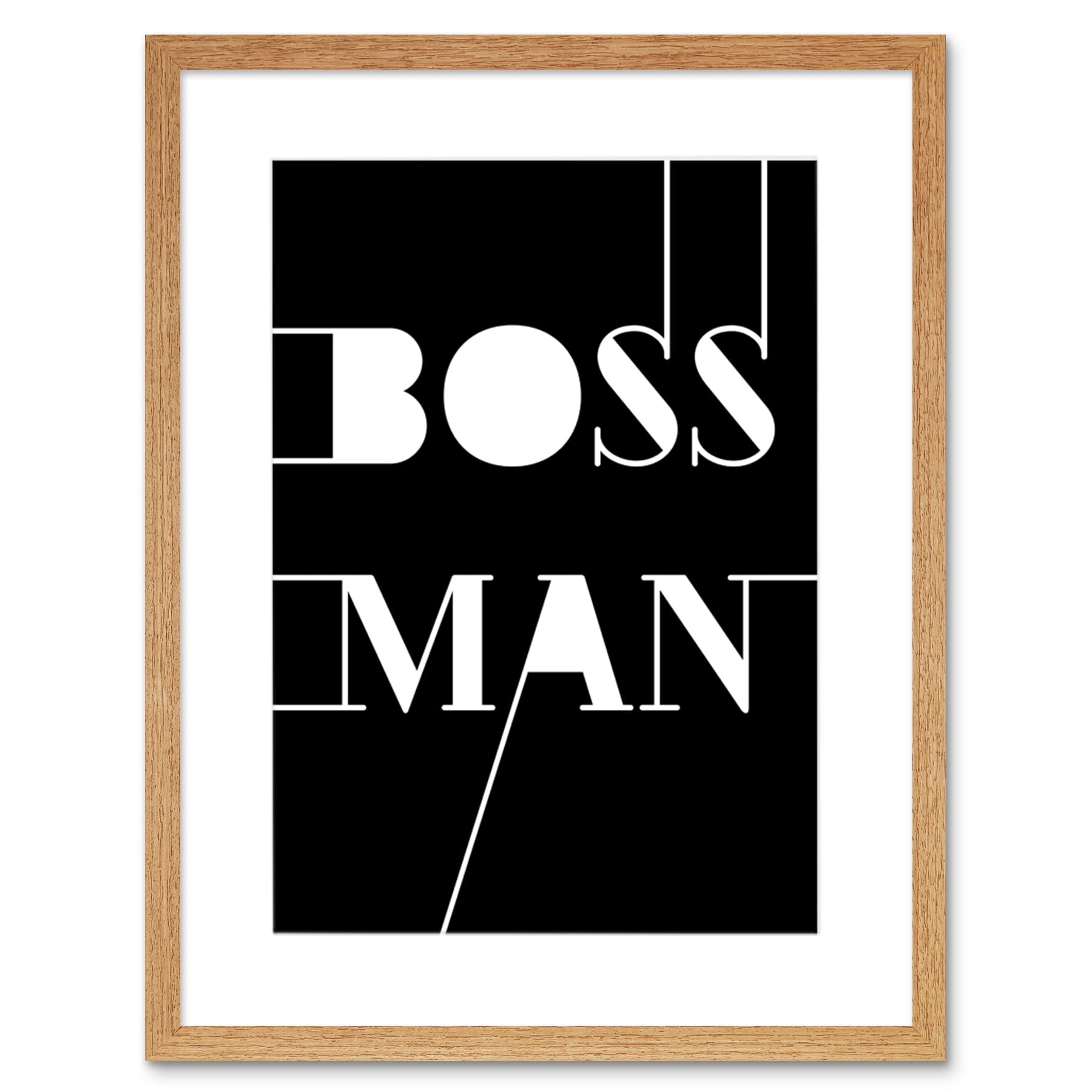 Boss Man Extended Lines Artwork Framed Wall Art Print 9X7 Inch ...