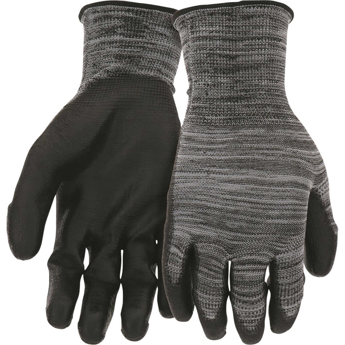 Boss Men's WORKWEAR Gloves with COOLMAX, Gray/Black, Large, Pack of 10 - Walmart.com