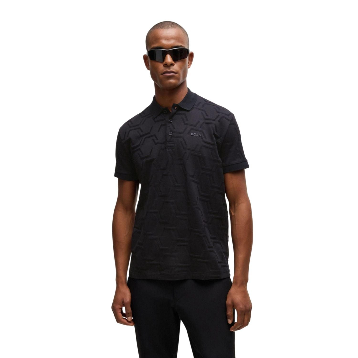 Boss Mens Paddy Geometric Hexagon Polo Shirt - Walmart.com