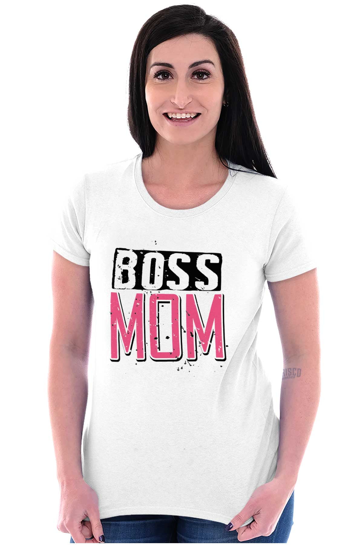 Boss Mom Funny Mothers Day Momma Women's T Shirt Ladies Tee Brisco ...