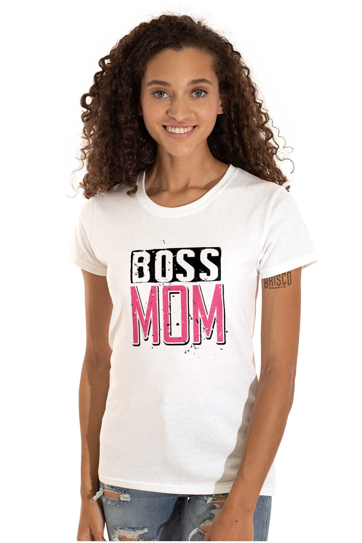 Boss Mom Funny Mothers Day Momma Women's T Shirt Ladies Tee Brisco ...