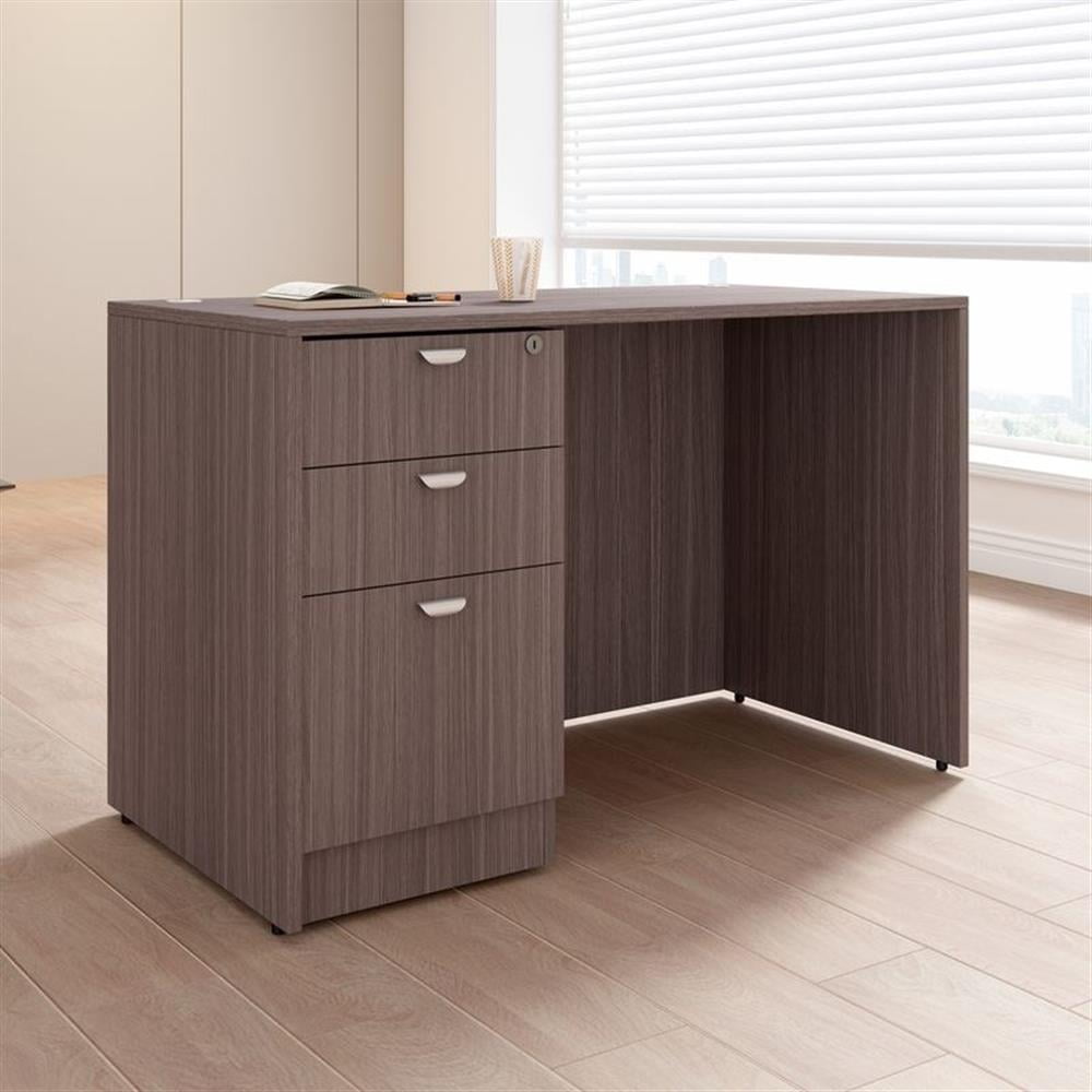 Desk with Pedestal, Driftwood | Desks for furniture retail - Walmart ...