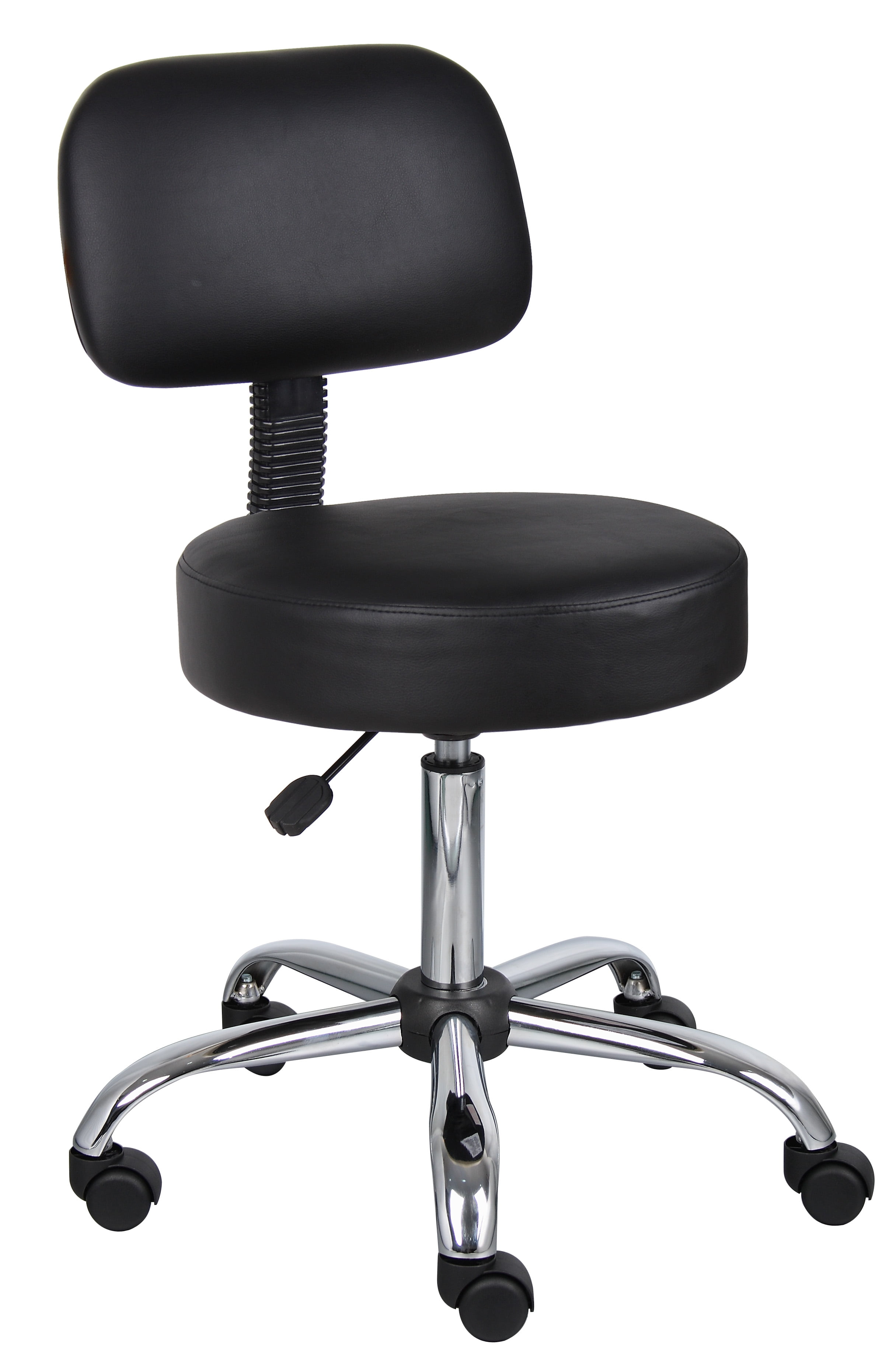 Boss Office Products Antimicrobial Vinyl Medical Stool with Back ...