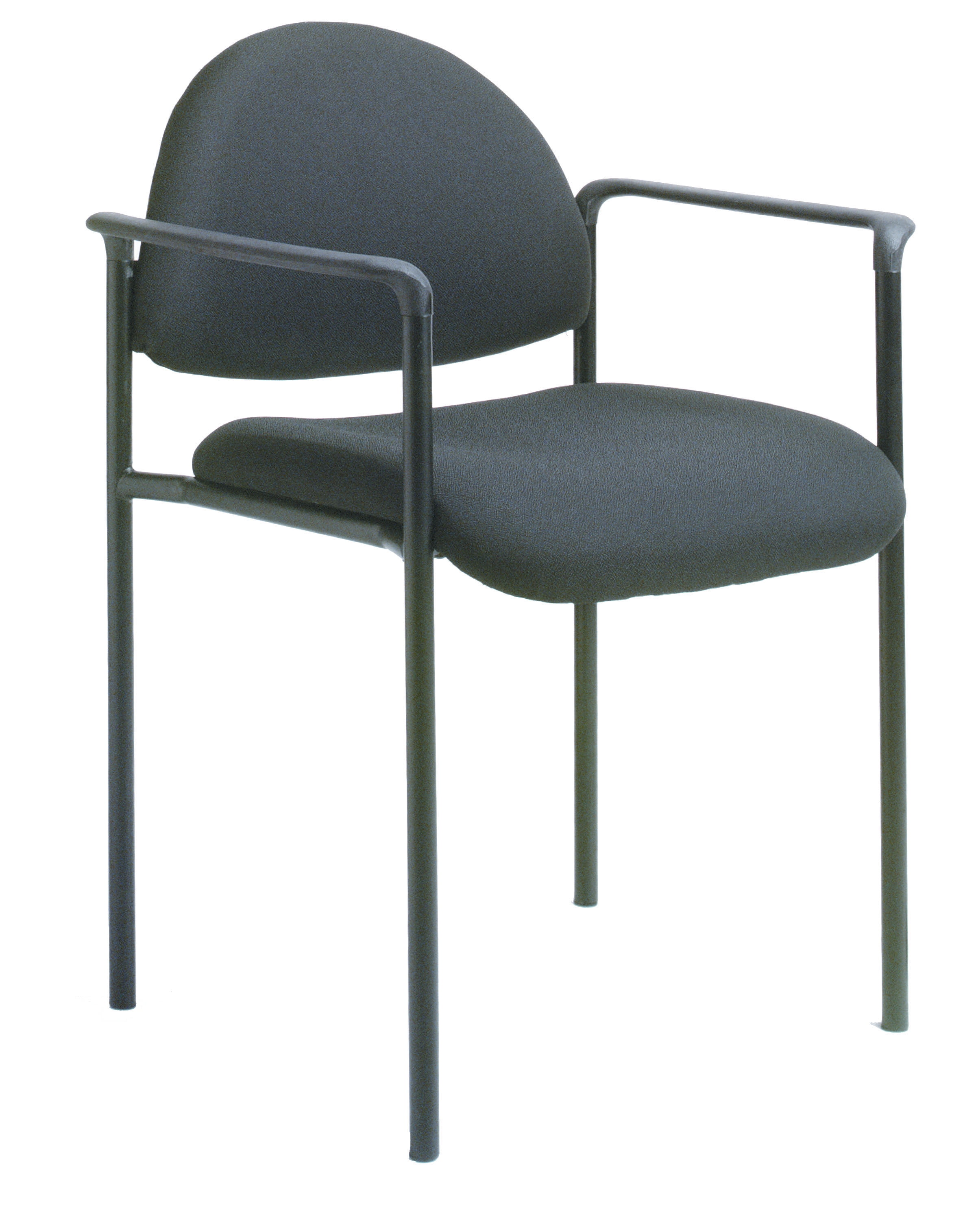 Boss Office Products Diamond Steel Office Stacking Chair with Arms ...