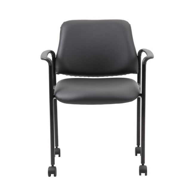 Boss Office Products Diamond Steel Office Stacking Chair with Arms and ...