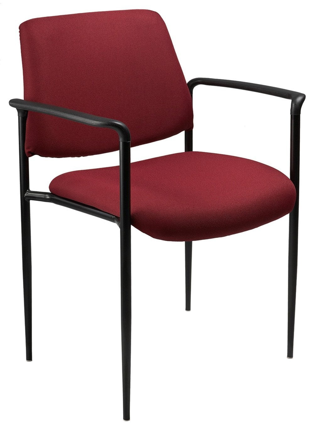 Boss Office Products Fabric Stack Chair with Molded Arm Caps, Multiple ...
