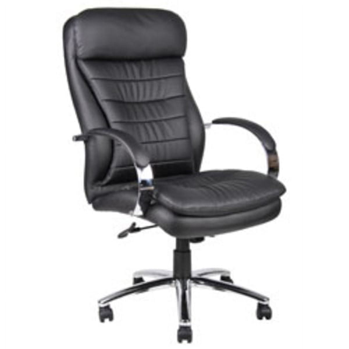 Boss Office Products High Back CaressoftPlus Exec. Chair W/ Chrome Base ...