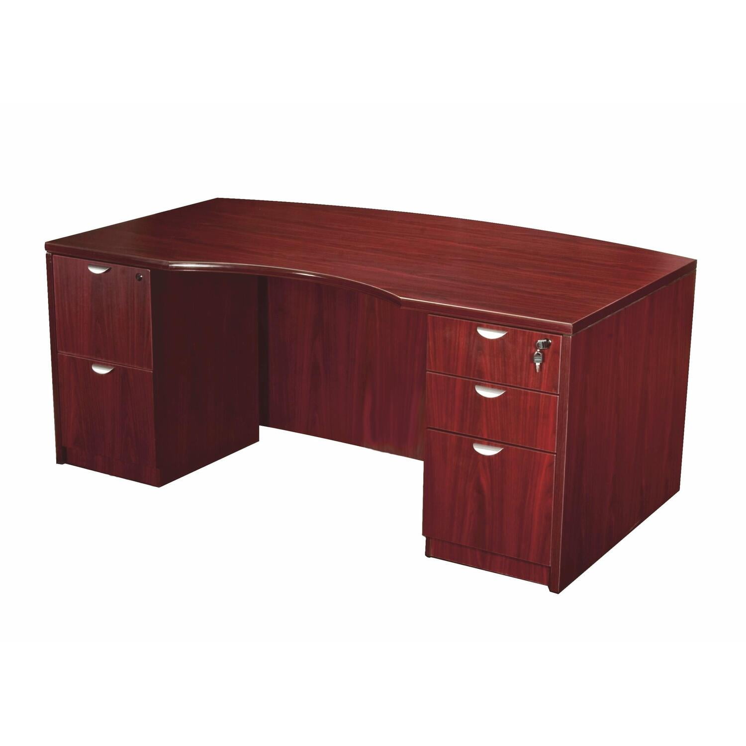 Boss Office Products Light Bow Front Desk Shell-Quantity:Set of 25 ...